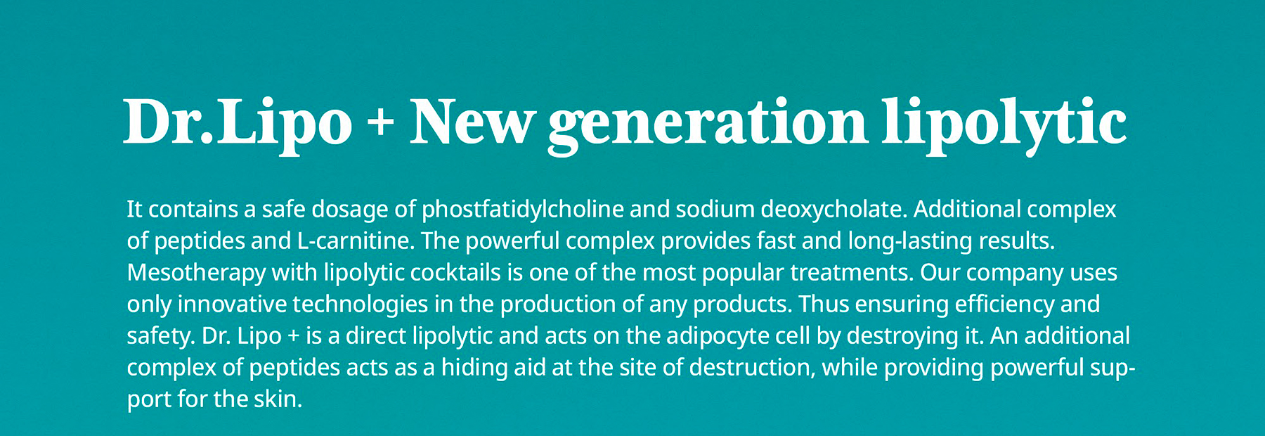 Dr. Lipo PPC Solution for Body Fat Dissolving | Derma Solution